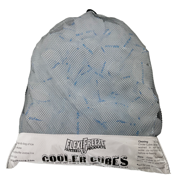 Cooler Cubes 8 lb Bag- Refreezable Ice Cubes - FlexiFreeze.com